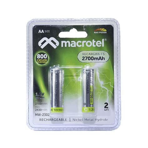 Pila Macrotel Recargable AA 2700 MAh Casa Digital