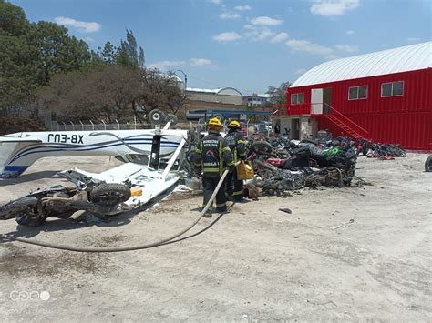 La Jornada Se desploma avioneta en Atizapán Edomex hay tres heridos