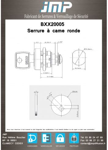 Serrure à came ronde BXX20005 V