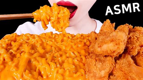 Asmr Cheesy Carbo Fire Noodles Fried Chickens