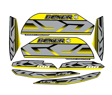 BOXER CT 100RS PERSONALIZADA NEGRO AMARILLO Calcas Monkey