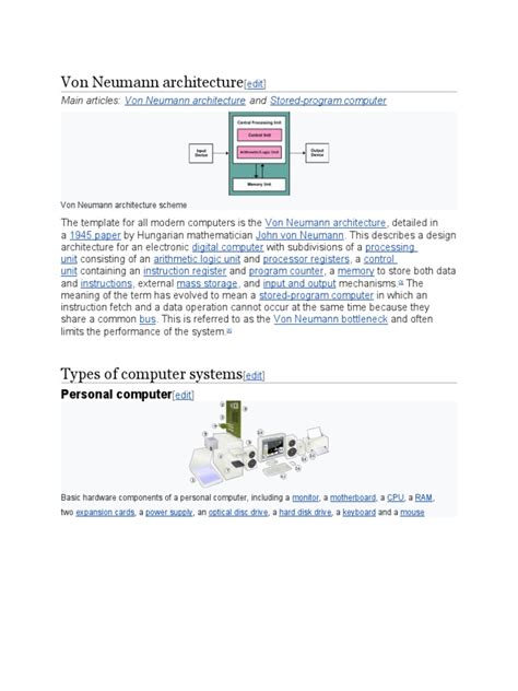 von neumann architecture pdf computer hardware random access memory