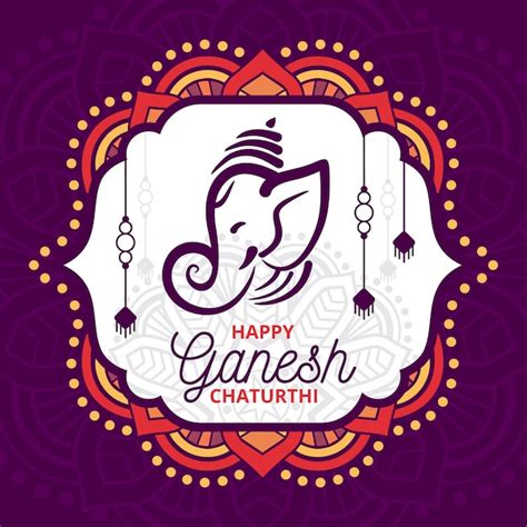 Premium Vector Flat Ganesh Chaturthi Concept