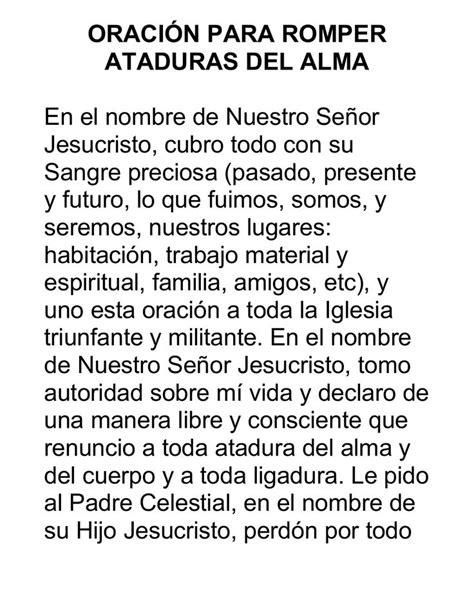 Romper Ataduras Oracion Frases Religiosas Oraci N Para Casos
