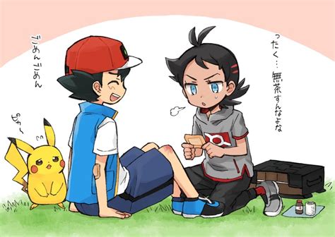Pikachu Ash Ketchum And Goh Pokemon And 2 More Drawn By Pokesumomo