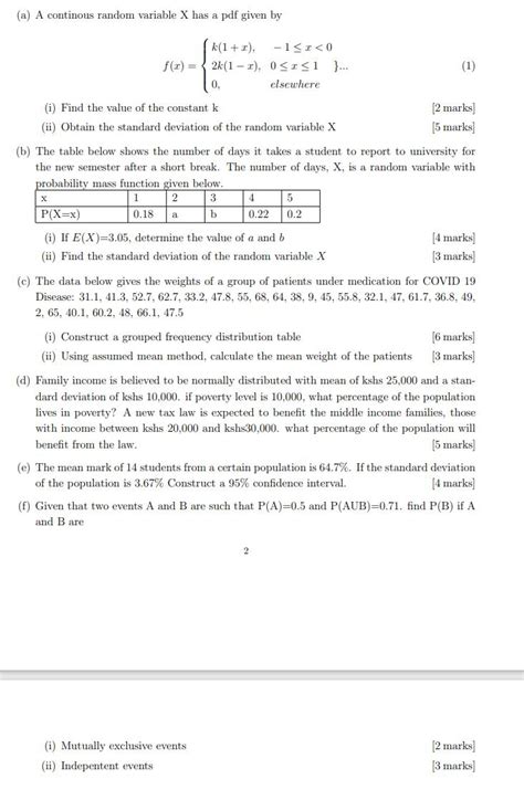 [solved] a a continous random variable x has a p solutioninn