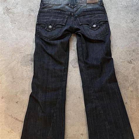 Tornado Mart Flared Jeans 32x32 With Asymmetrical Depop