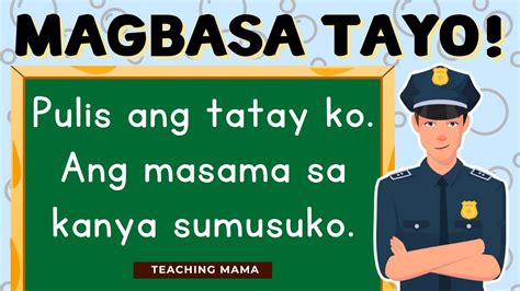 Magbasa Tayo Tagalog Reading Pagsasanay Sa Pagbasa Teaching Mama