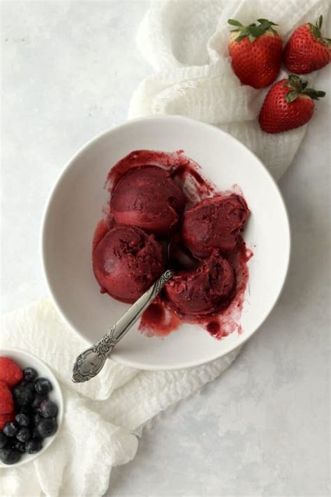 Ninja Creami Mixed Berry Sorbet Kathleen S Cravings