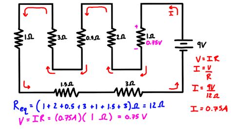 Voltage Division Example Problem 2 Series Resistors Engineer4Free