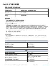 Calculating IPv4 Subnets Network Host Info Tutorial Course Hero
