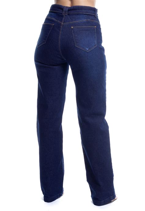 Calça Jeans Feminina Wide Leg Cinto Crocker 48653