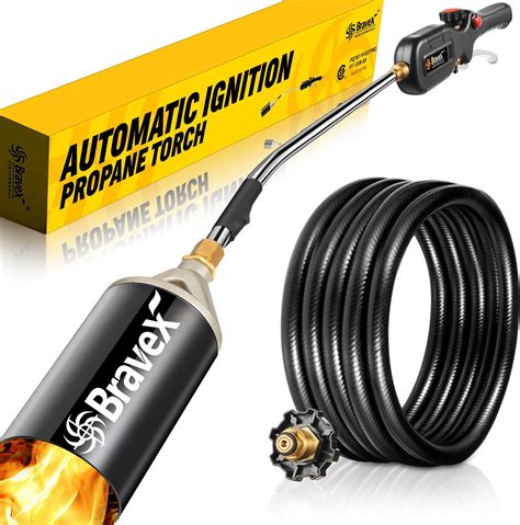 Chalumeau à propane Torche à mauvaises herbes avec bouton poussoir d