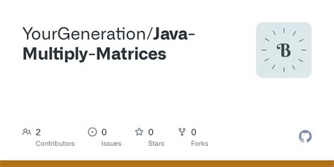 github yourgeneration java multiply matrices