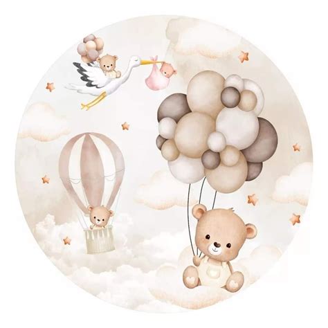 Pin Em Ch Revela O Em Pain Is De Tecido Painel Para Festa Urso