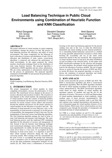 pdf load balancing technique in public cloud environments using combination of heuristic
