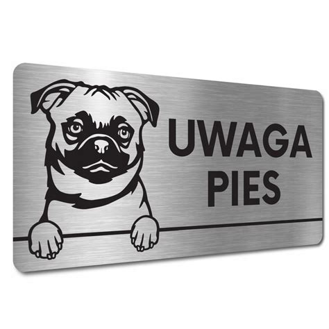 TABLICZKA UWAGA PIES ZŁY PIES GROŹNY PIES Chug Inna marka Sklep