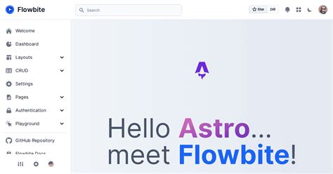 Flowbite Astro Admin Dashboard Codesandbox