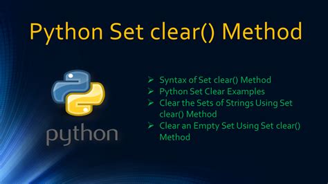 Python Set Clear Method Spark By Examples