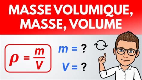 MASSE VOLUMIQUE formules unités et calculs Méthode facile Masse