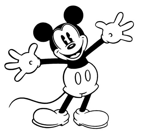 Mickey Clásico para colorear imprimir e dibujar ColoringOnly