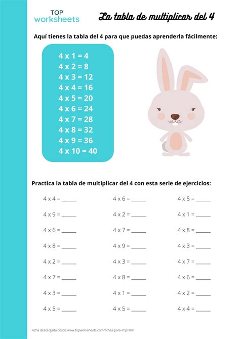 Tabla De Multiplicar Del Printable Worksheet Topworksheets The Best