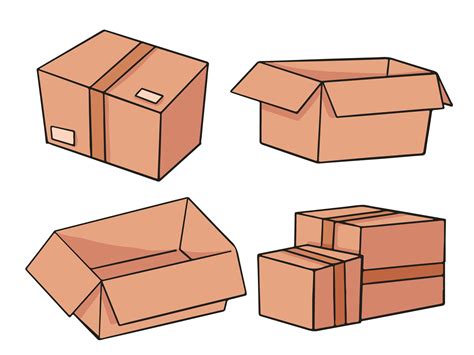 Dise O De Ilustraci N De Dibujos Animados De Cajas De Cart N