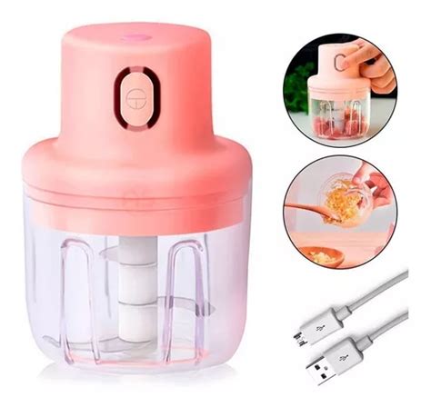 Mini Processador E Triturador De Alimentos Elétrico 250 Ml