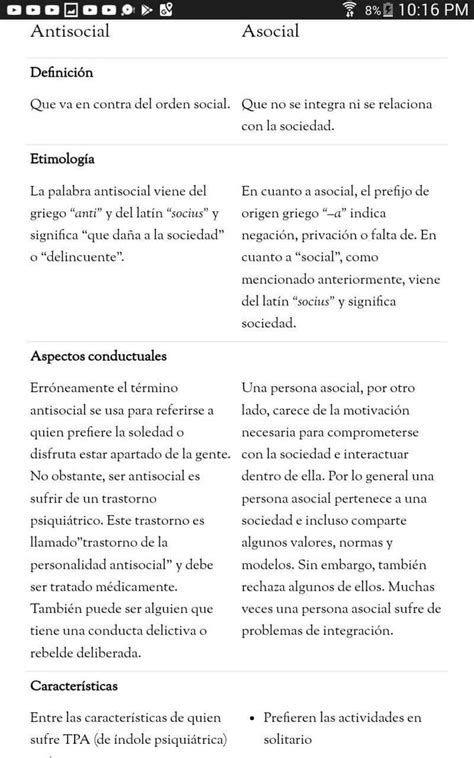 Diferencia Entre Antisocial Y Asocial