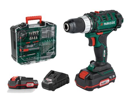PARKSIDE Set De Perceuse Visseuse Sans Fil Avec Acces