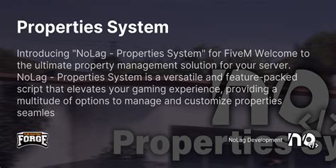 Pleb Masters Forge Hub Properties System