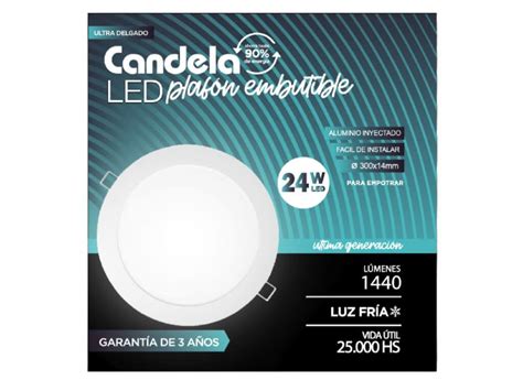 Plafon Led Embutir W Redondo Frio Disanco