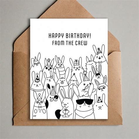 Happy Birthday From Printable Card Etsy