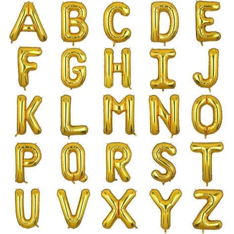 Xxl Lettre H Ballon Or Grand Mylar Alphabet Foil Helium Balloon