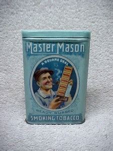 Master Mason Pocket Tin Antique Tobacco Tins Collectibles