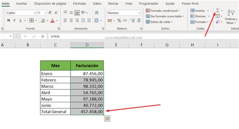 C Mo Usar La Funci N Autosuma En Excel Ninja Del Excel