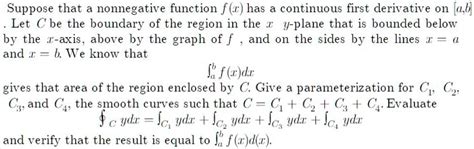 solved suppose that a nonnegative function f r has a continuous first derivative on [a b
