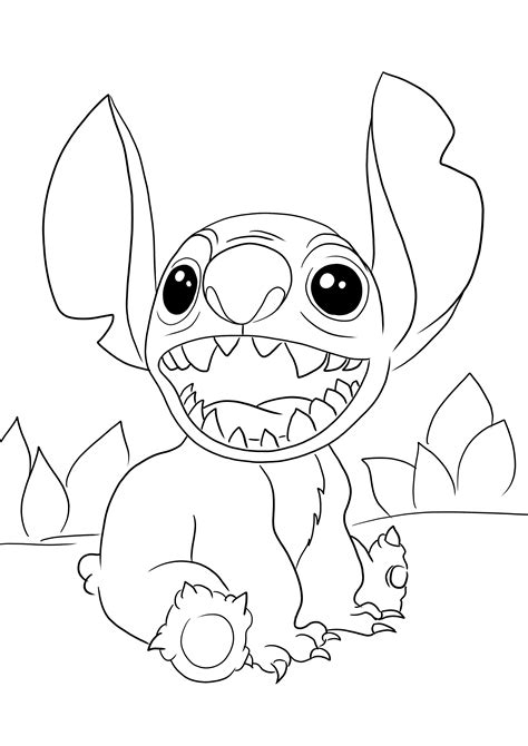 Dibujo Para Colorear Gratis De Cute Stitch De Lilo Stitch Para