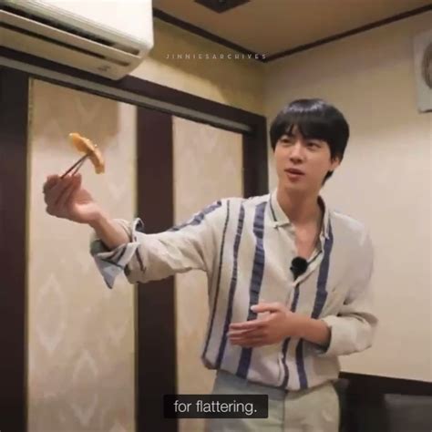 On Twitter RT Jinniesarchives Seokjin Feeding Cameraman With His