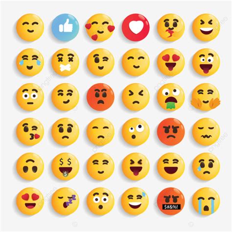 New Emoji Set Vector Emoticon Pack Whatsapp Emoji Emoji Pack PNG And