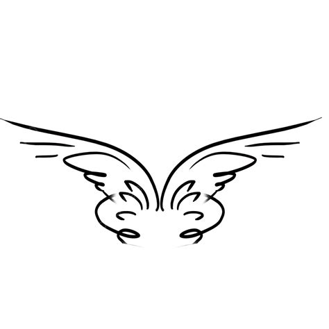 Line Drawing Wings PNG Picture Cartoon Hand Drawn Line Drawing Wings