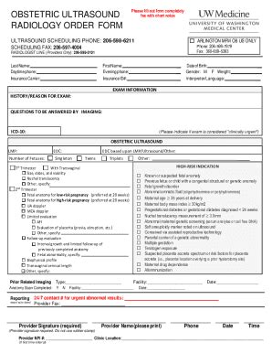 Fillable Online Ultrasound Referral Order Form Fax Email Print Pdffiller