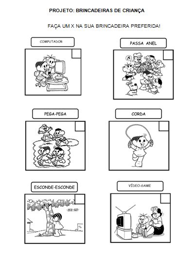 Atividades Sobre Brincadeiras Antigas E Atuais