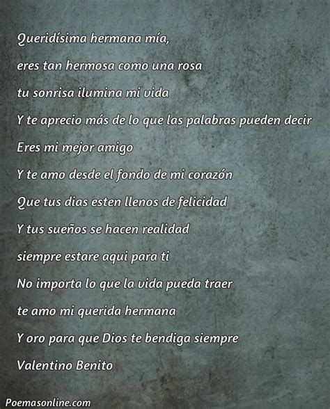 Cinco Poemas Bonitos Para Una Hermana Poemas Online