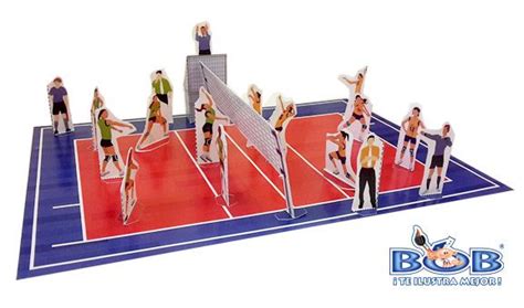 Cancha De Voleibol Cancha De Voleibol Voleibol Maqueta De Voleibol
