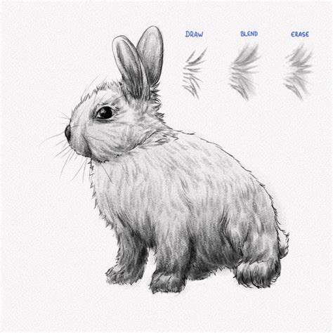 How To Draw A Realistic Rabbit Step By Step