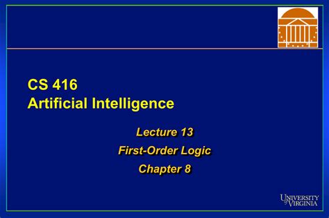 cs 416 artificial intelligence lecture 13 first order logic