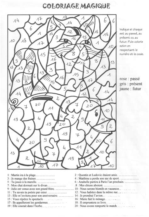 Coloriage Magique Imparfait Best Coloriages Magiques Images On The