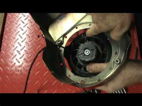 Small Engine Repair Replacing The Starter Pull Rope On A 500 Series