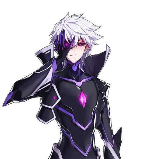 1boy Add Elsword Black Sclera Bodysuit Cropped Jacket Diabolic Esper